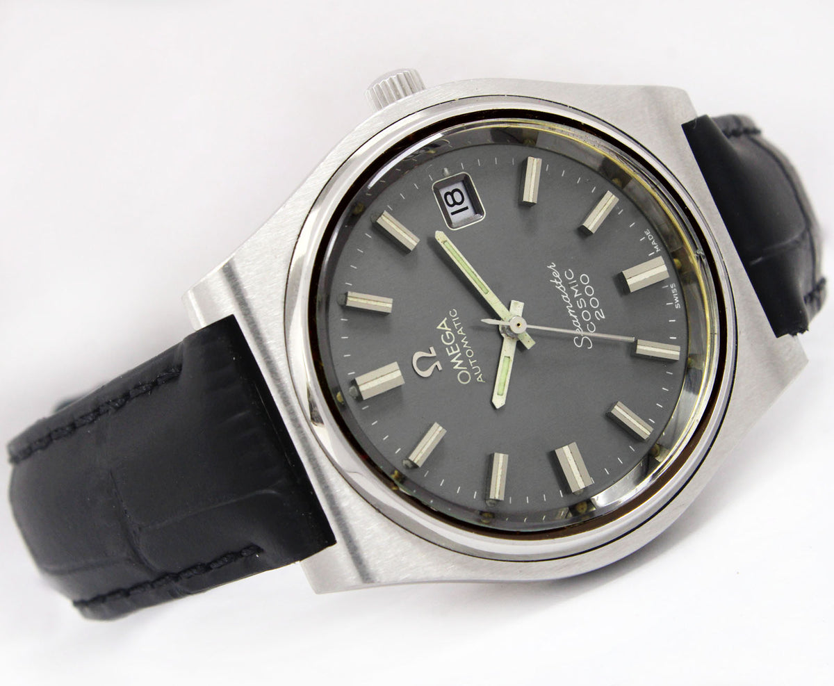 Vintage Omega Seamaster Cosmic 2000 Jumbo 38mm Grey Watch