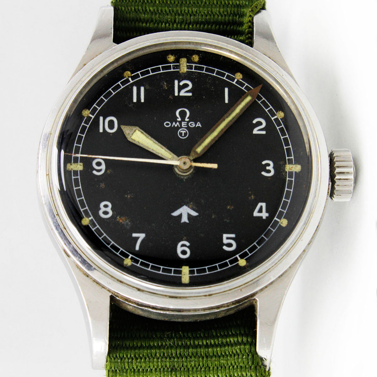 Omega Classic Military 6B Fat Arrow RAF Black Dial Watch