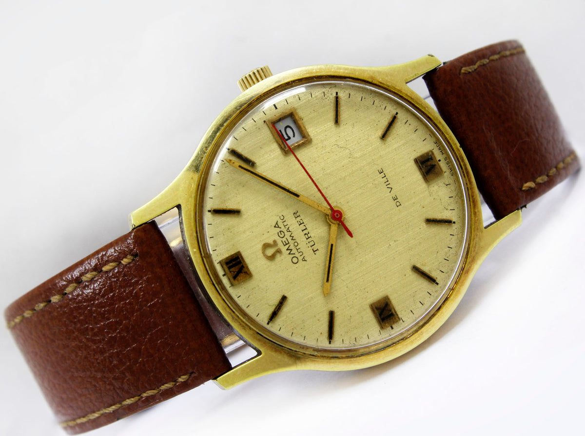 Omega DeVille Turler Gold/Steel Vintage Watch Ref 162046