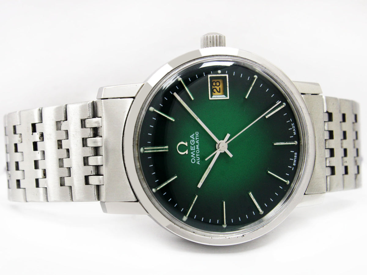 Vintage Omega Automatic Date Mens Steel Watch Ref 166.0202